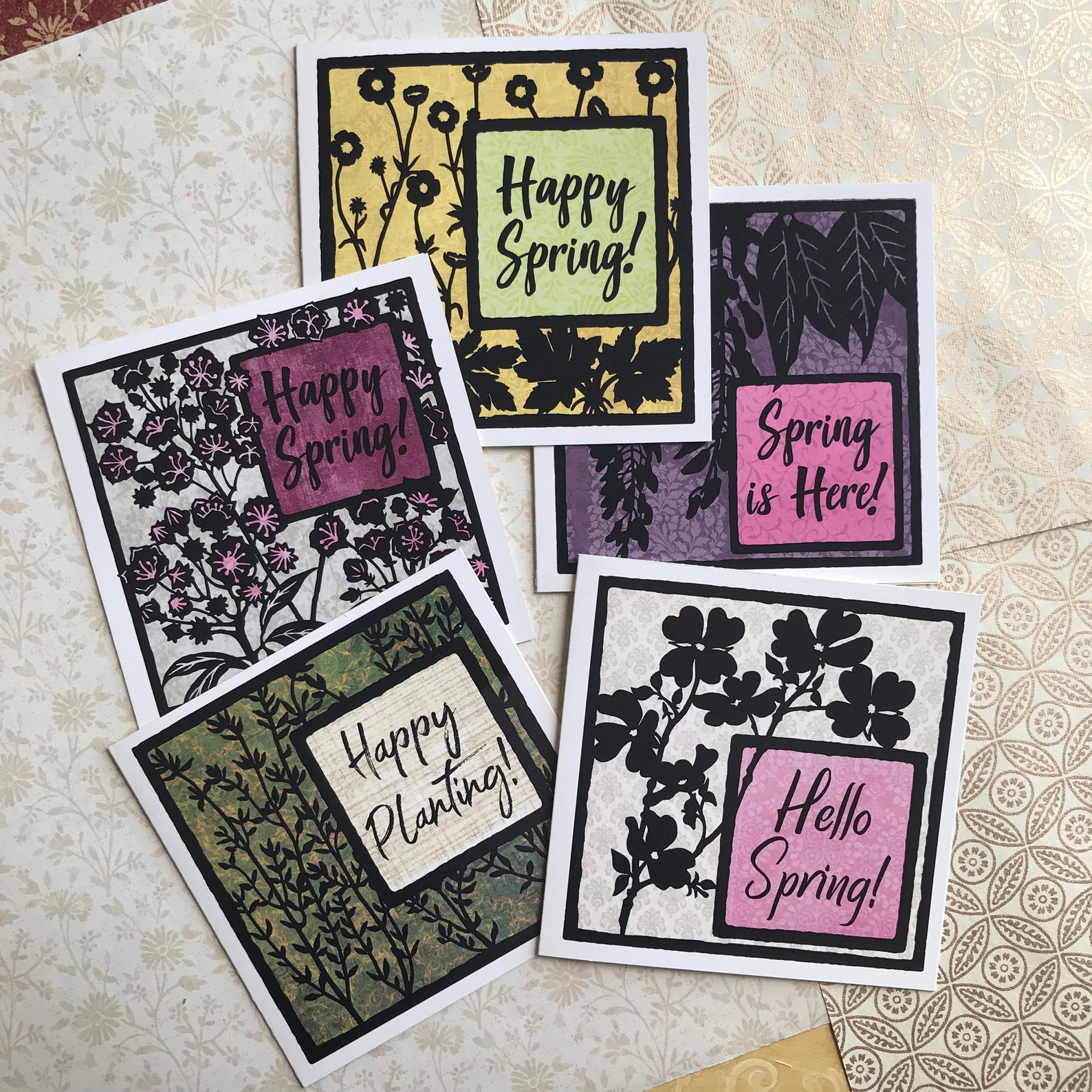 Happy Spring Collection Assorted Bundle of 5 Illuminated | Etsy