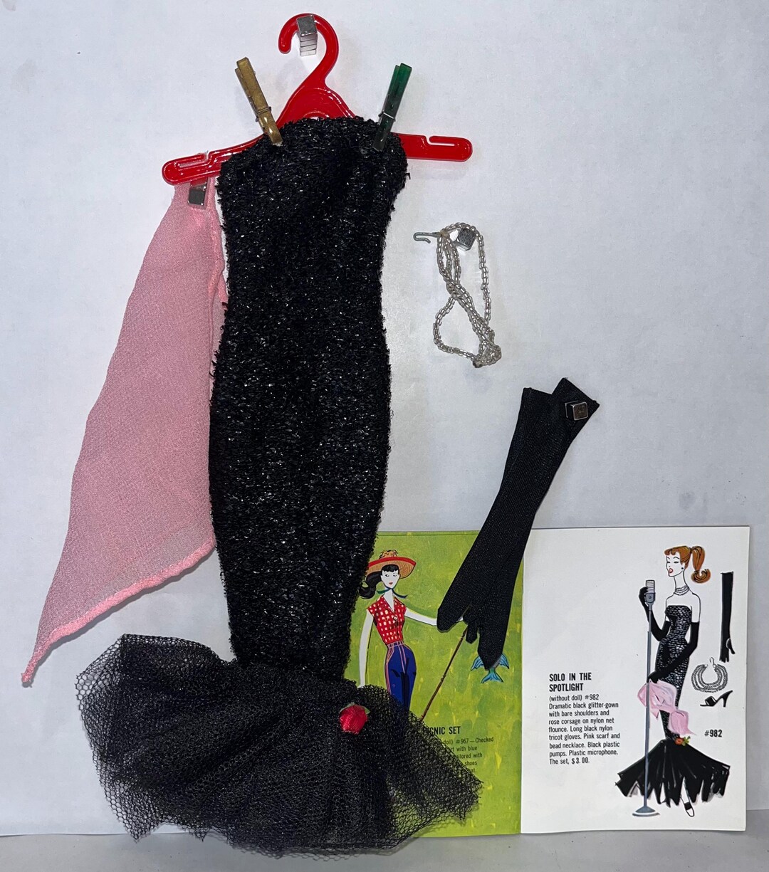 Barbie Doll Clothes —1959 to 1964—"solo for the Spotlight" #982 - Etsy