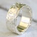 Flower Wedding Ring, Hawaii Wedding Ring, Handmade Rustic Ring, Hand ...