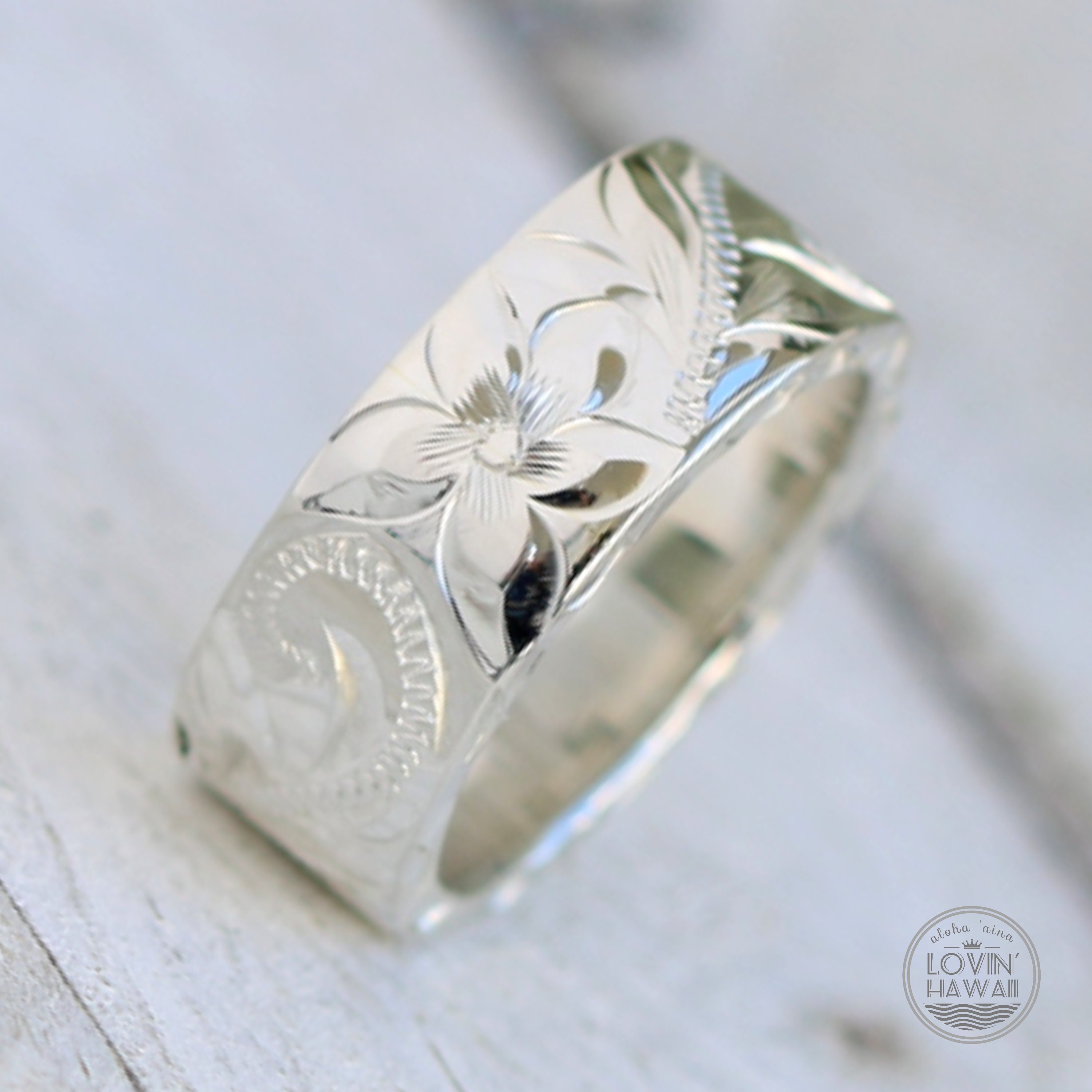Flower Wedding Ring Hawaii Wedding Ring Handmade Rustic - Etsy
