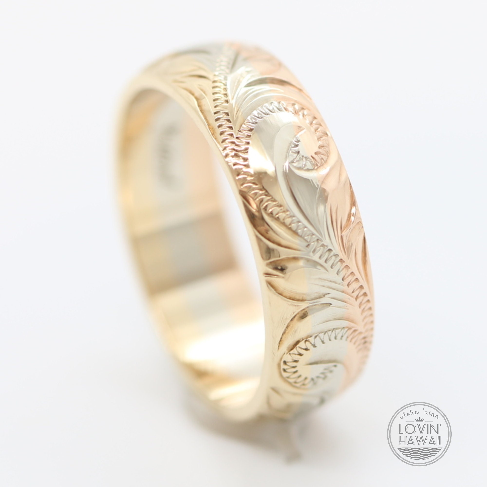 Flower Wedding Ring Hawaii Wedding Ring Solid Gold - Etsy