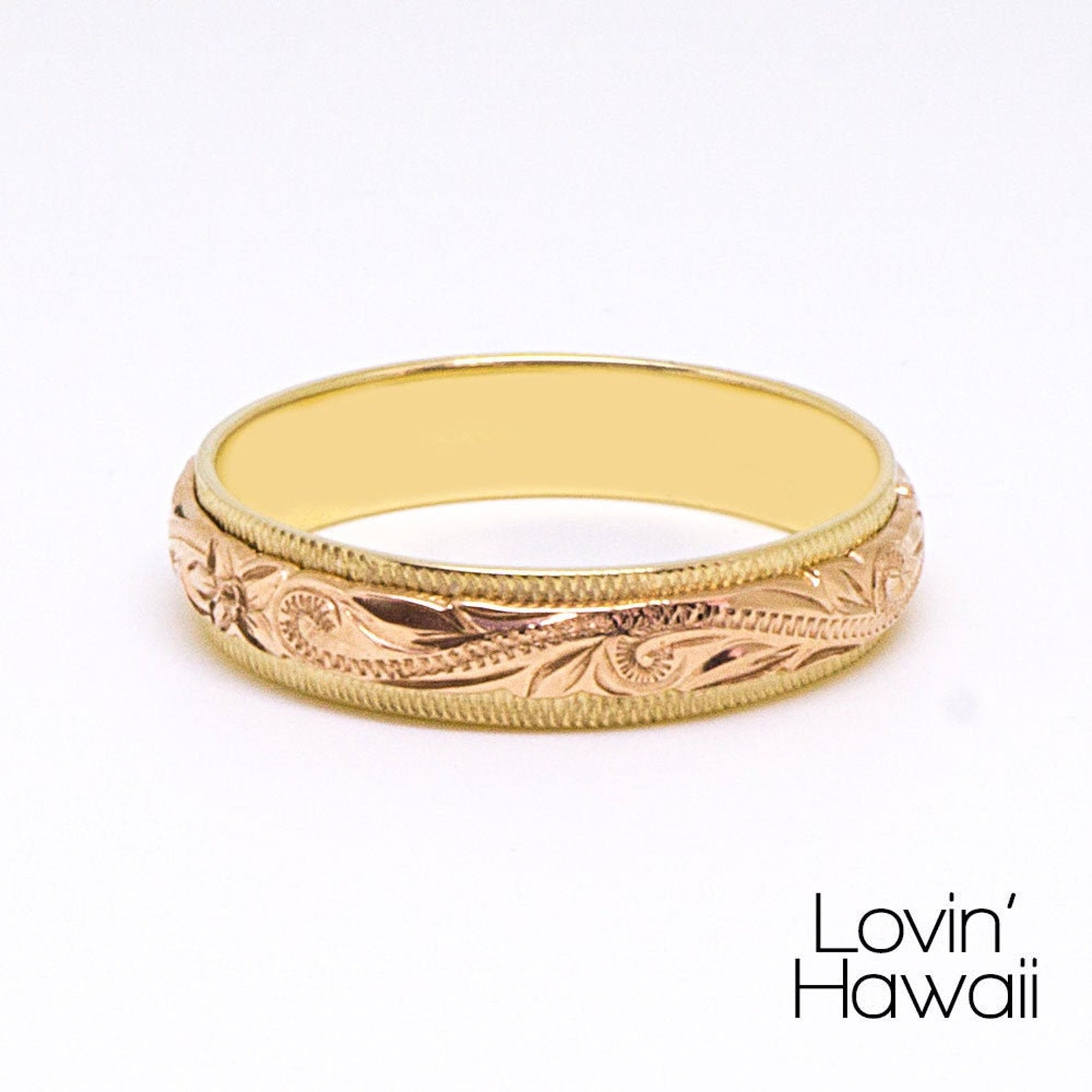 Hawaiian Ring, Hawaii Wedding Ring, 14K Gold Engagement Ring ...
