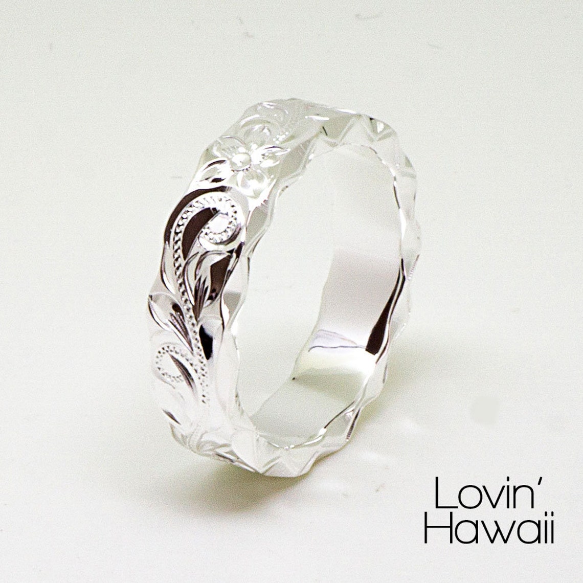 Hawaiian Ring Hawaii Wedding Band Unique Boho Ring Set - Etsy