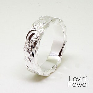 Hawaiian Ring, Hawaii Wedding Band, Unique Boho Ring Set, Handmade ...
