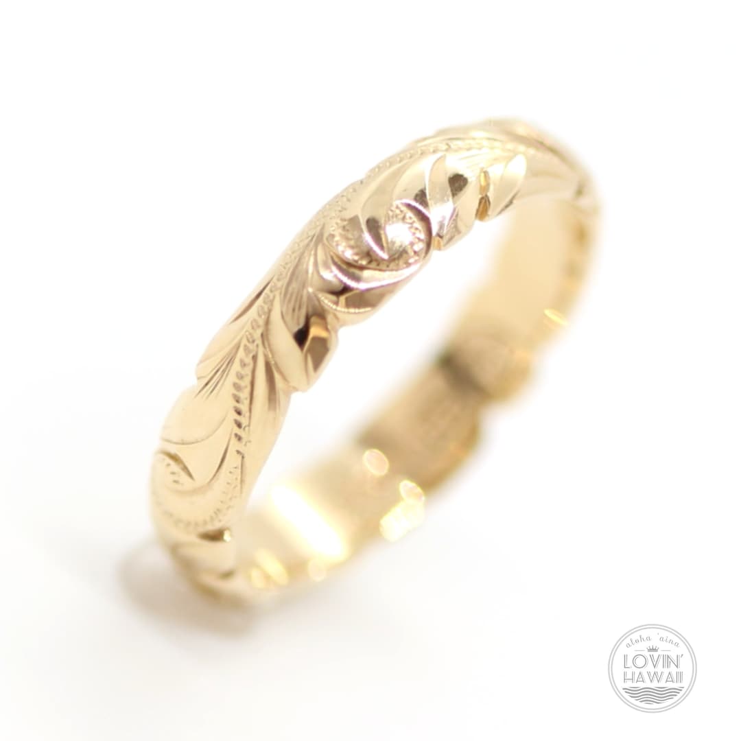 Hawaiian Ring, Dainty Wedding Ring, Boho Wedding Ring, Hawaiian Wedding ...