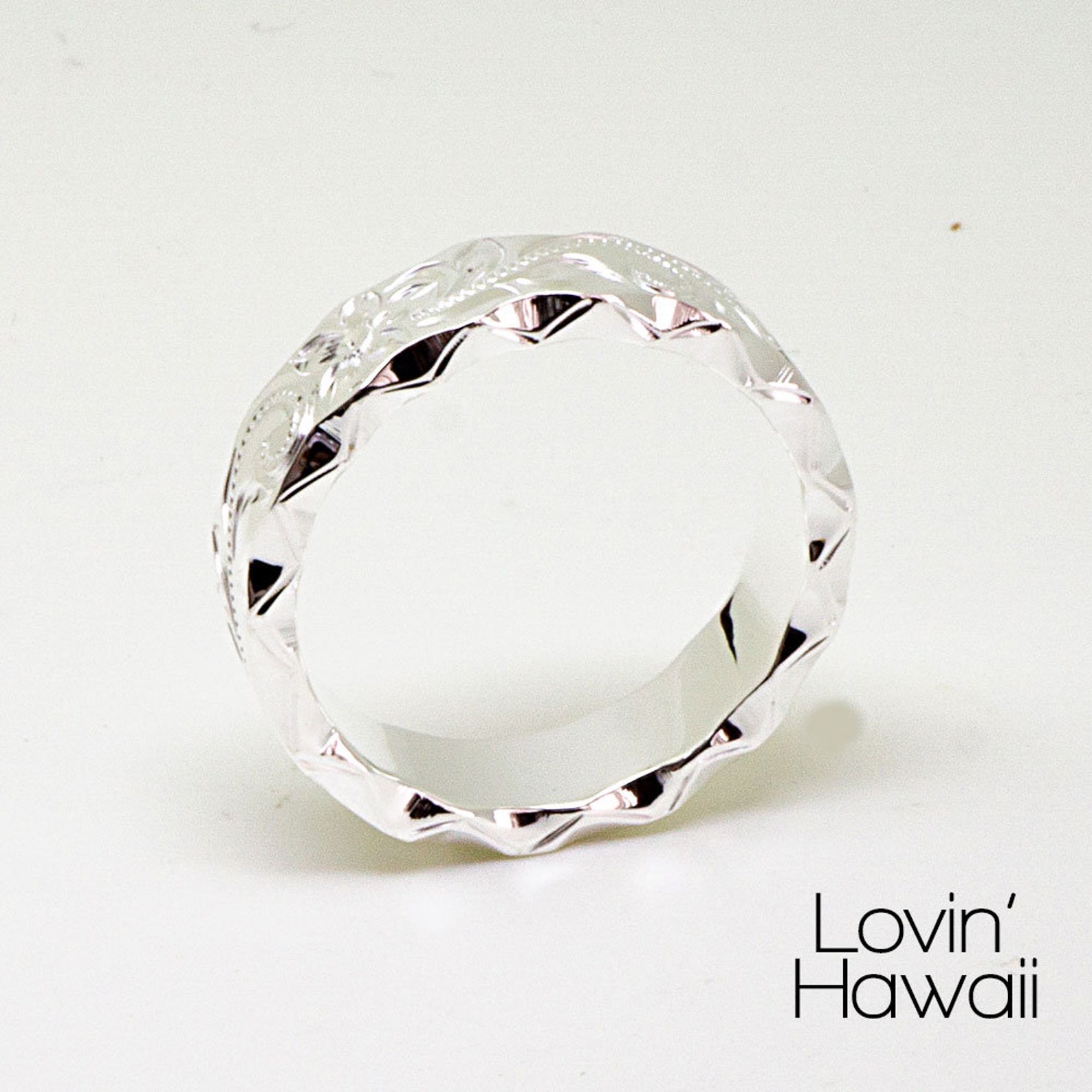 Hawaiian Ring, Hawaii Wedding Band, Unique Boho Ring Set, Handmade ...