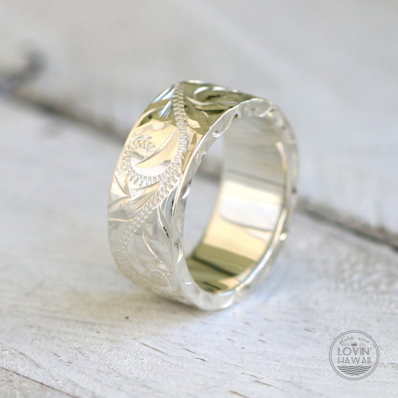 Flower Wedding Ring Hawaii Wedding Ring Handmade Rustic - Etsy