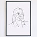 AOC, Alexandria Ocasio-cortez Printable One Line Drawing, Feminine ...