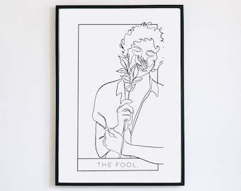 Emptyheaded Female Print Printable One Line Drawing Feminine - Etsy