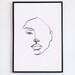 Abstract Female Face Print, Printable One Line Drawing, Feminine ...