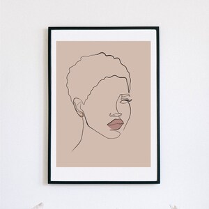 Black Pride , Black Woman, One Line Drawing, Black Minimalism, Black ...