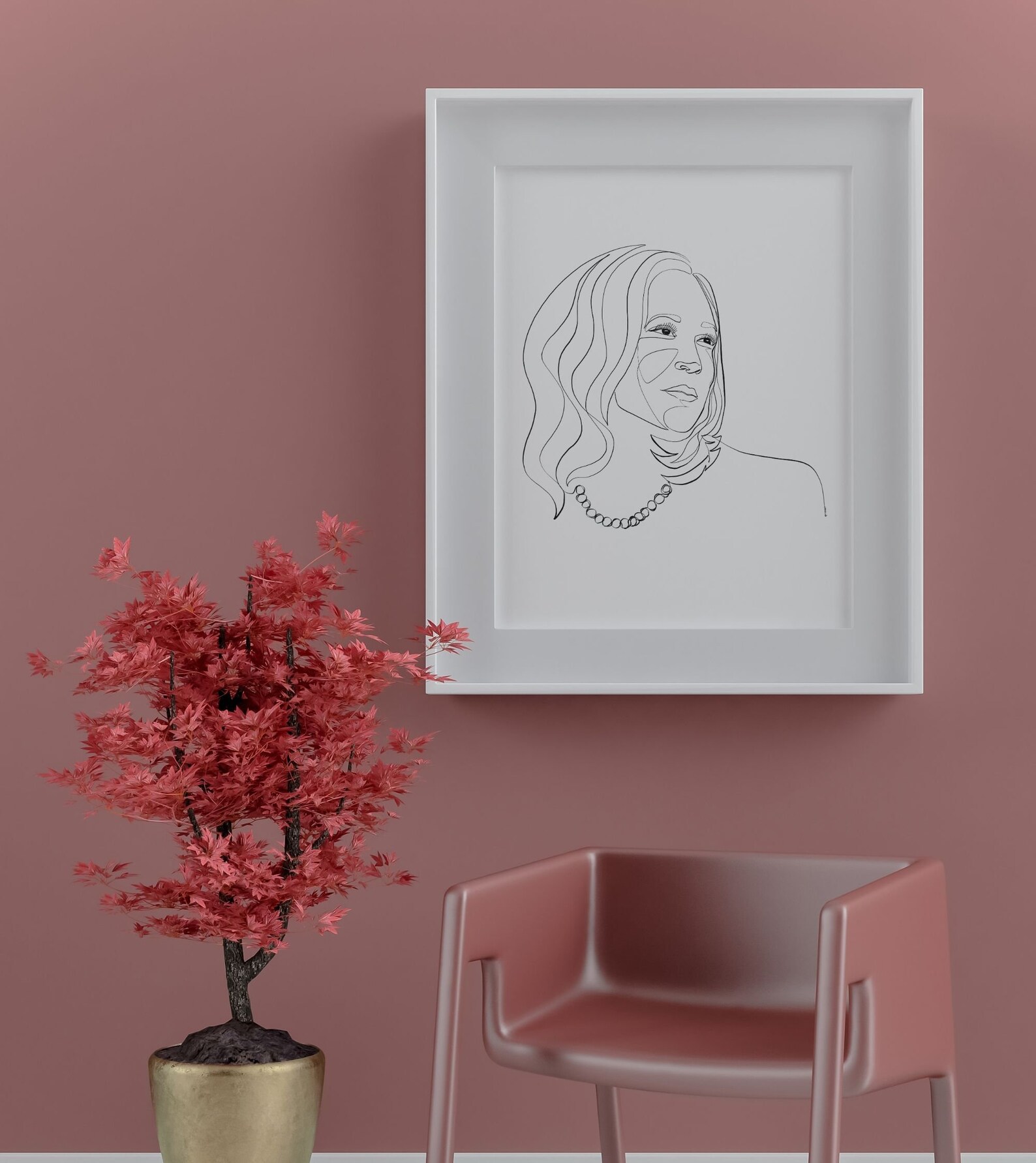 Kamala Kamala Harris Printable One Line Drawing Feminine - Etsy