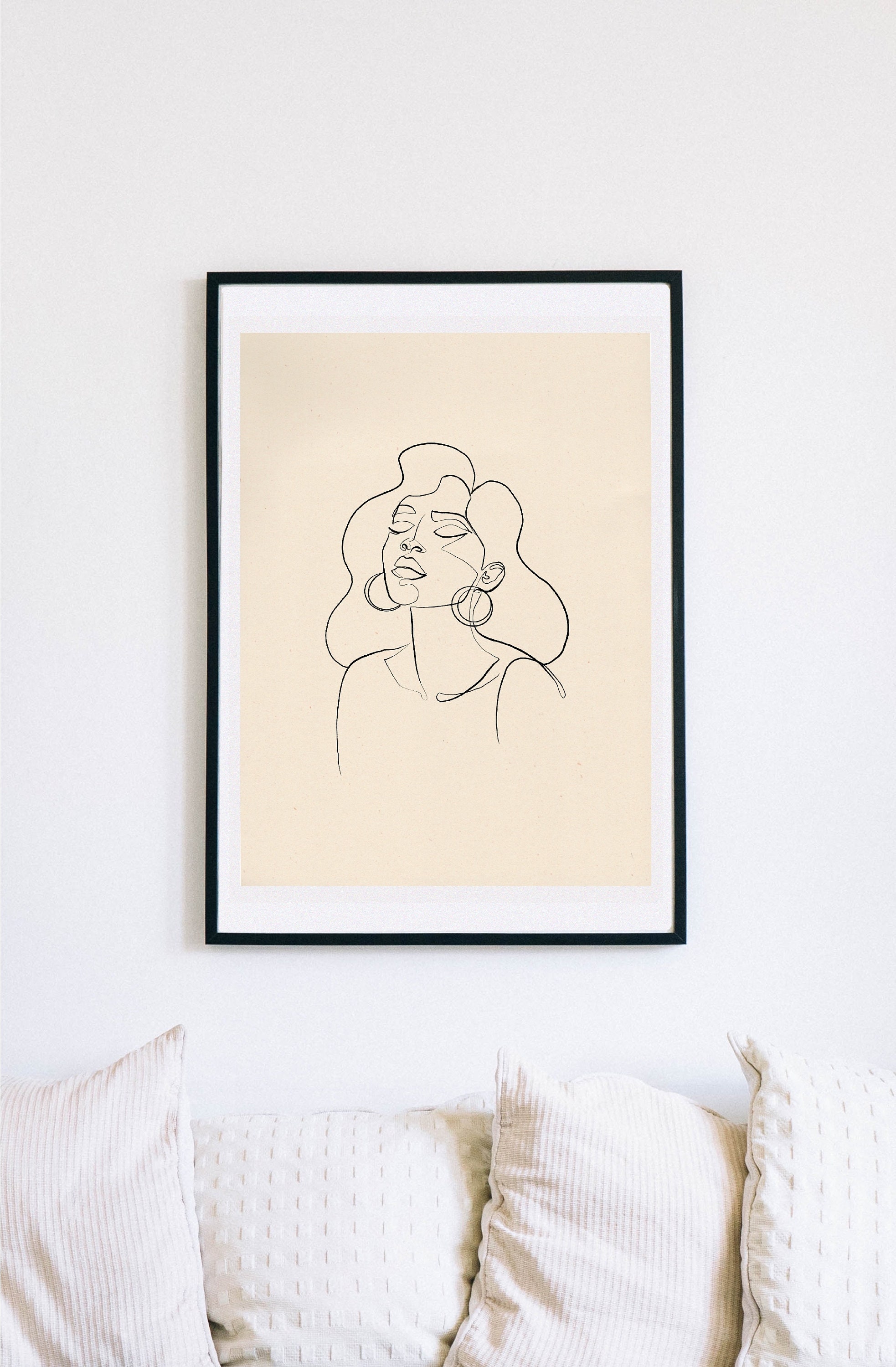 Ethereal, Black Woman, One Line Drawing, Black Minimalism, Black Girl ...