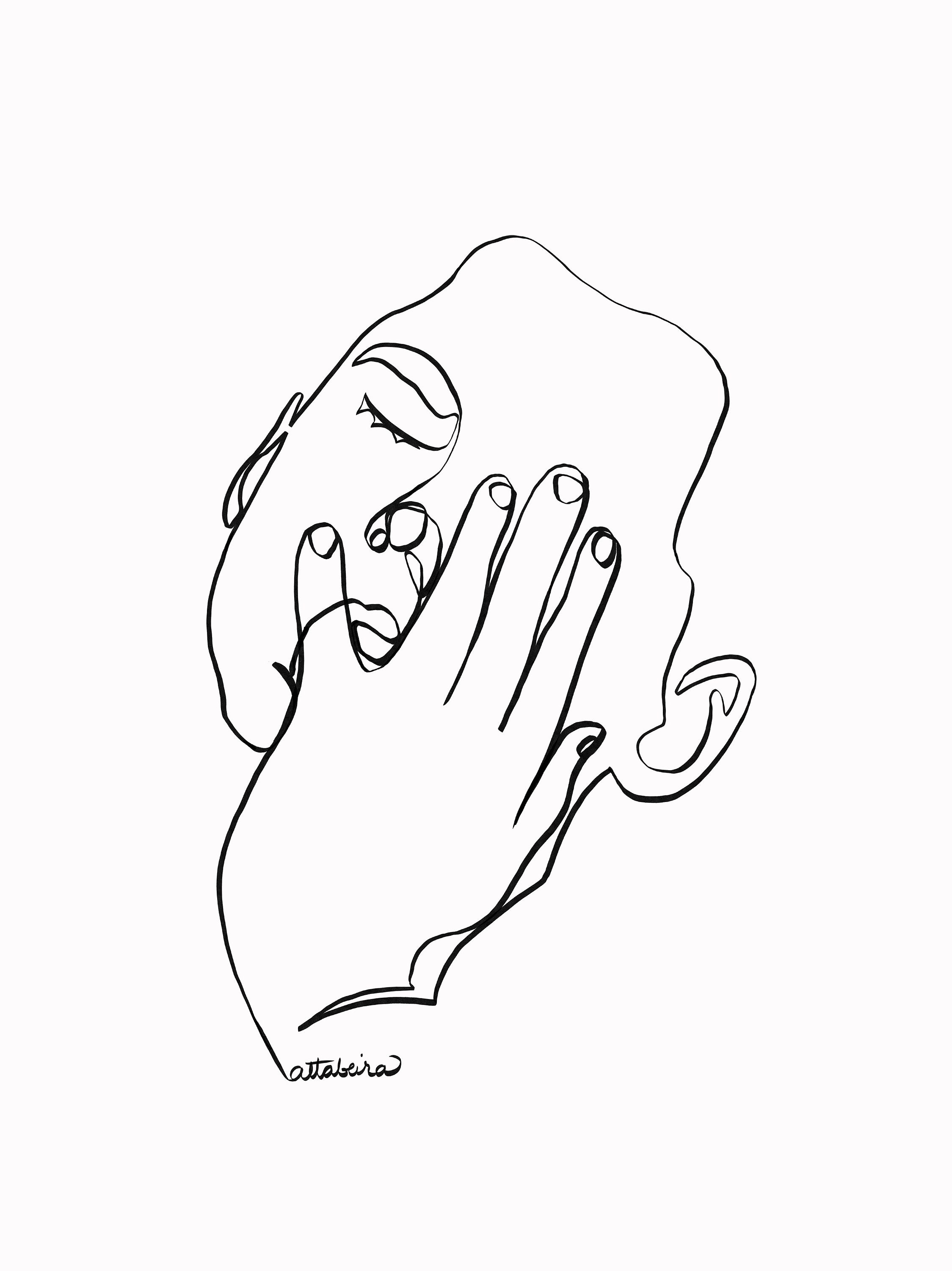 Abstract Female Face Print Printable One Line Drawing Etsy