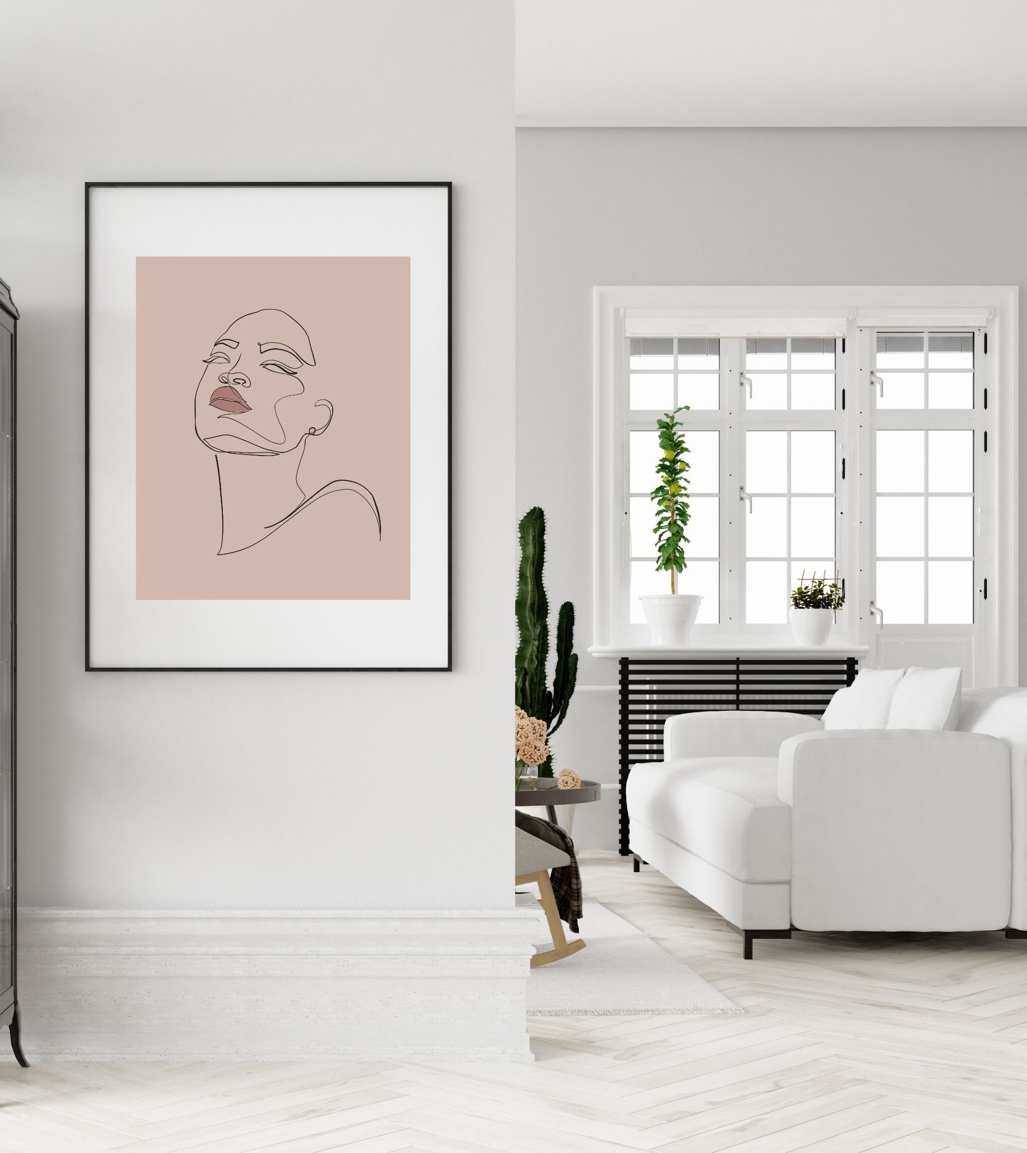 Flair Black Woman One Line Drawing Black Minimalism Black - Etsy