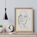 Abstract Female Face Print Printable One Line Drawing - Etsy