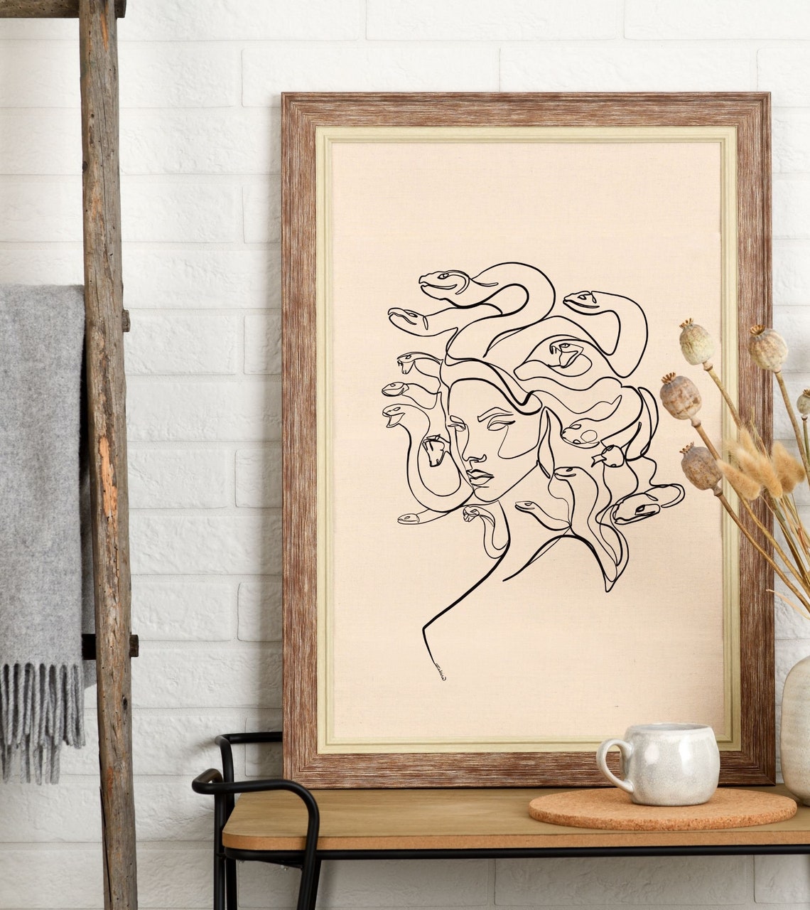 Medusa Greek Mythology Printable One Line Drawing Feminine - Etsy Australia