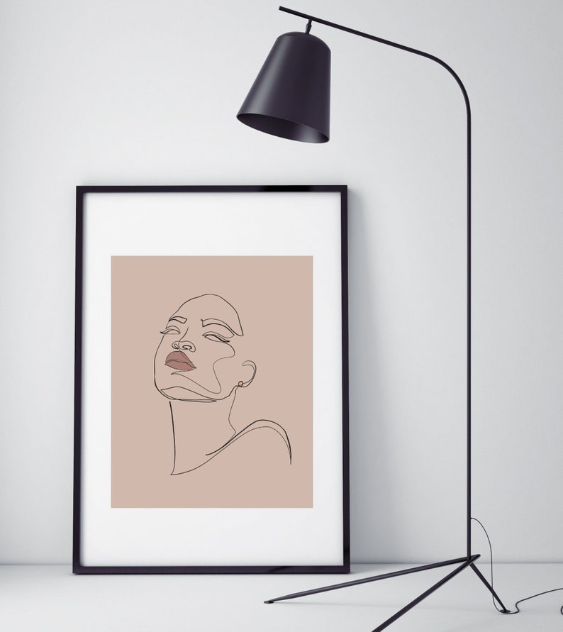 Flair Black Woman One Line Drawing Black Minimalism Black - Etsy