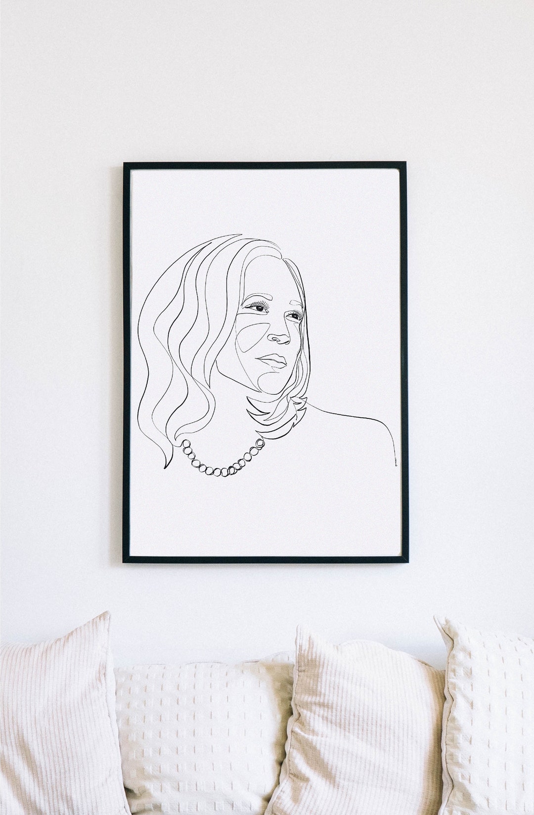 Kamala, Kamala Harris, Printable One Line Drawing, Feminine, Minimalist ...