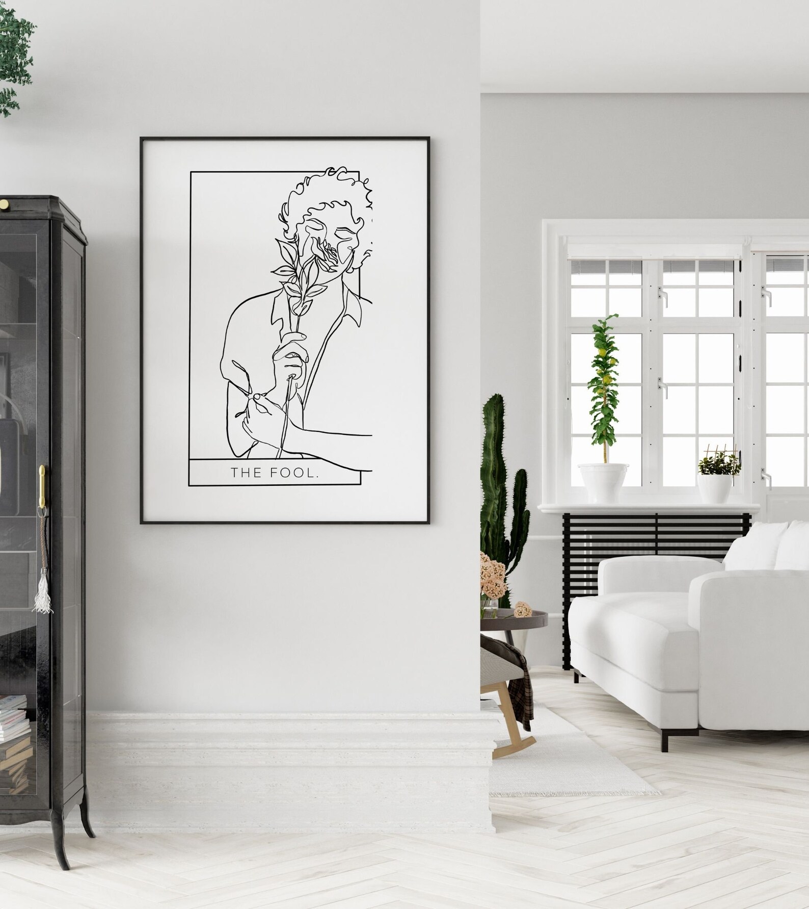 The Fool, Tarot Cards, Printable One Line Drawing, Masculine Continuous ...