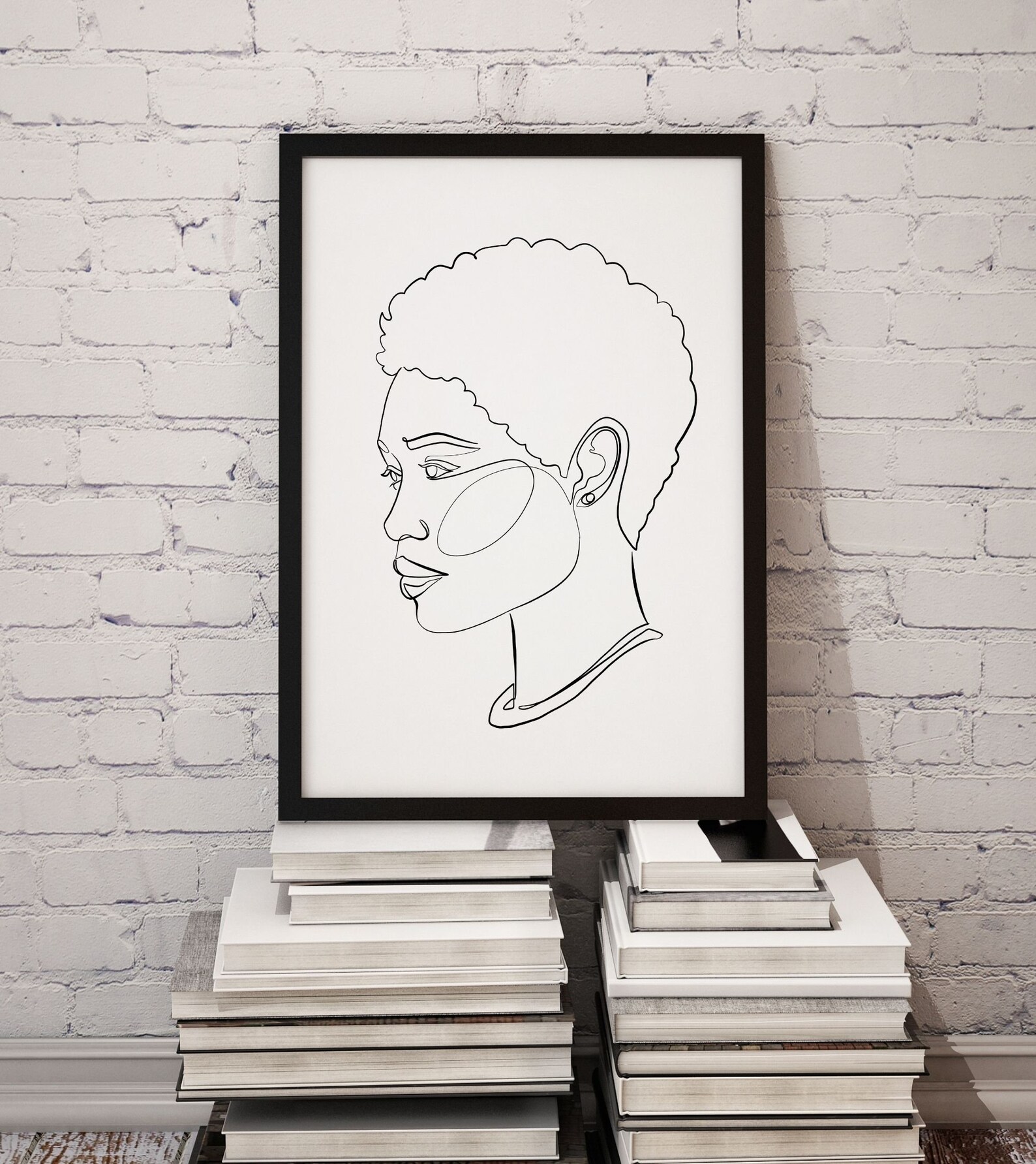 Nairobi, Black Woman, One Line Drawing, Black Minimalism, Black Girl ...
