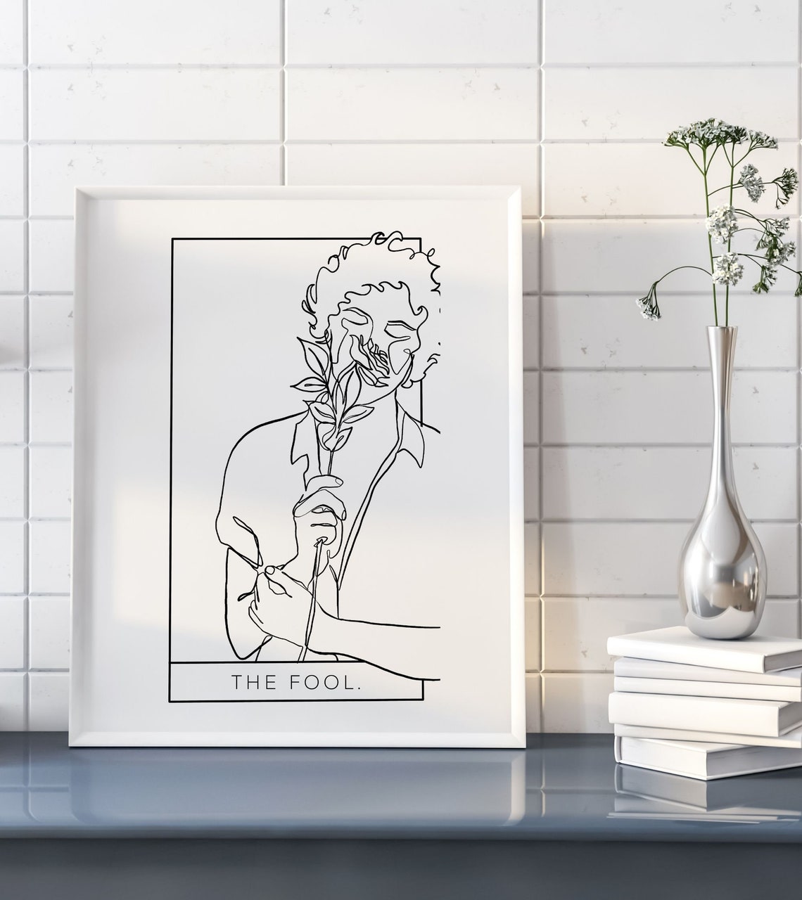 The Fool, Tarot Cards, Printable One Line Drawing, Masculine Continuous ...