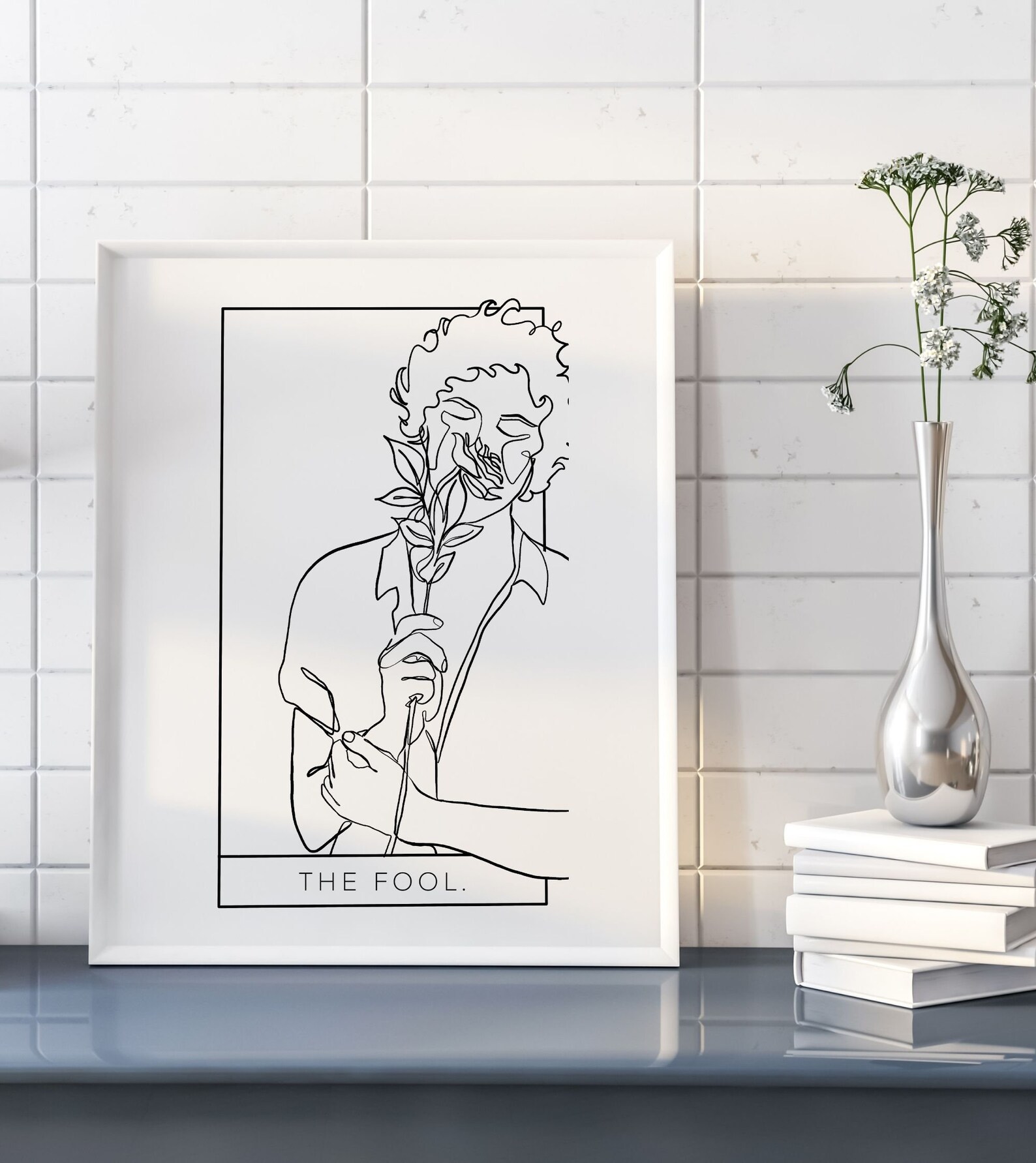 The Fool, Tarot Cards, Printable One Line Drawing, Masculine Continuous ...