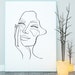 Abstract Female Face Print Printable One Line Drawing - Etsy