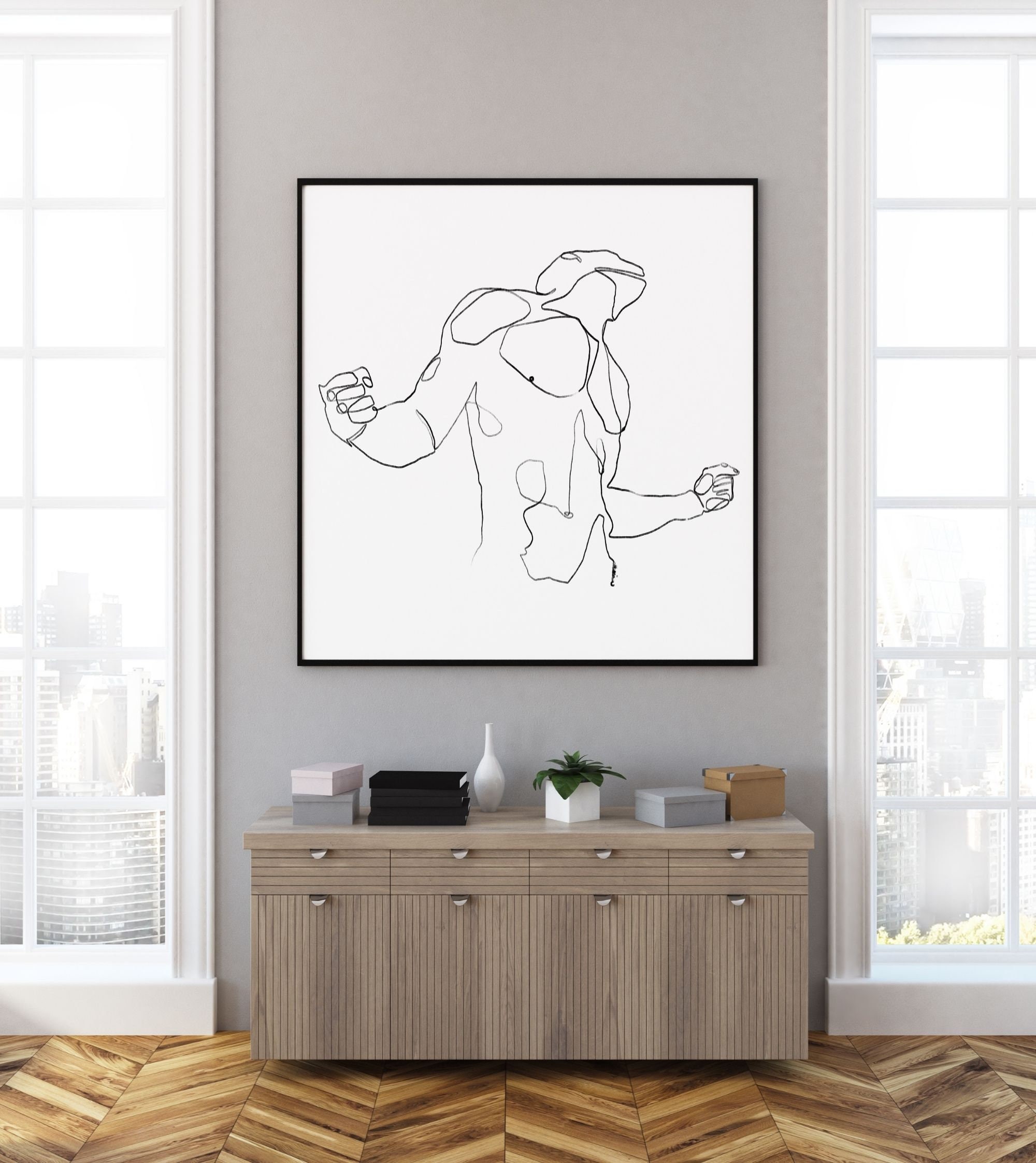 Testosterone Printable One Line Drawing Masculine Body - Etsy