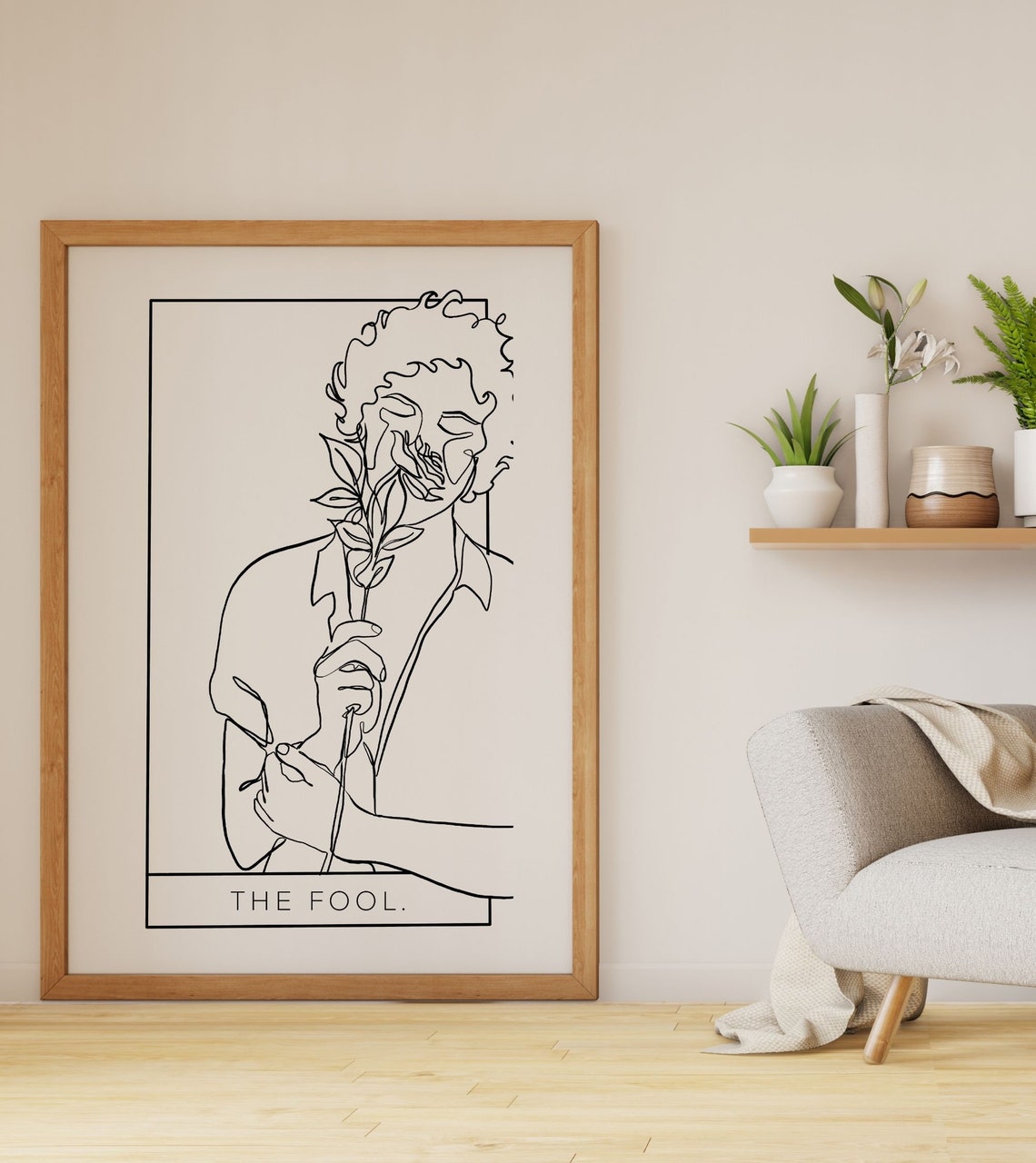 The Fool, Tarot Cards, Printable One Line Drawing, Masculine Continuous ...