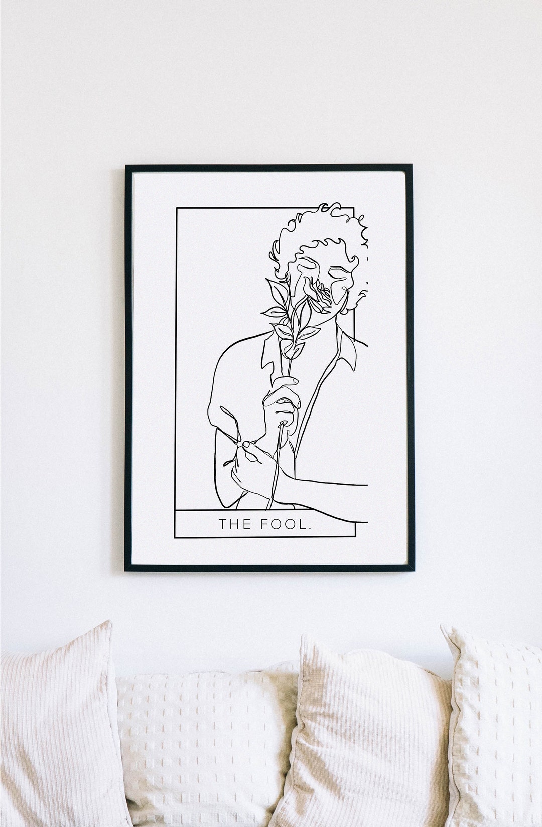 The Fool, Tarot Cards, Printable One Line Drawing, Masculine Continuous ...