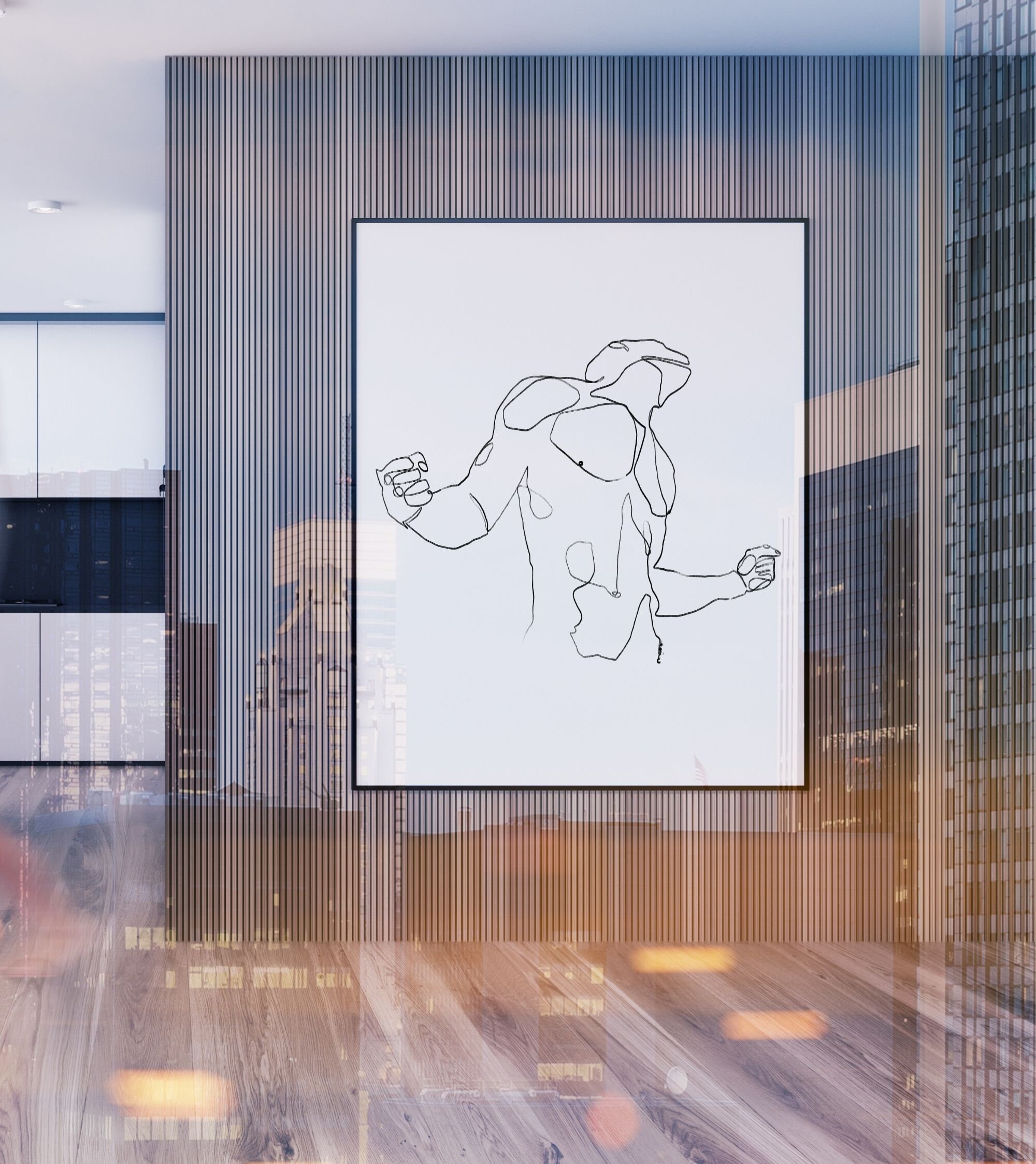 Testosterone Printable One Line Drawing Masculine Body - Etsy