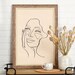 Abstract Female Face Print Printable One Line Drawing - Etsy