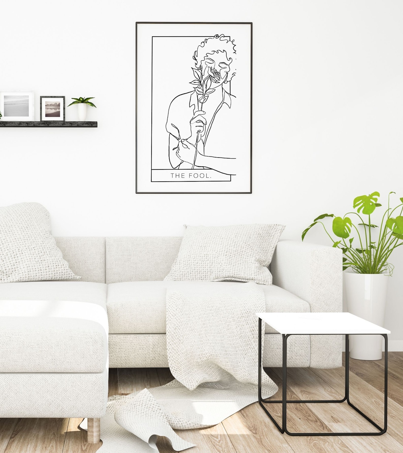 The Fool, Tarot Cards, Printable One Line Drawing, Masculine Continuous ...