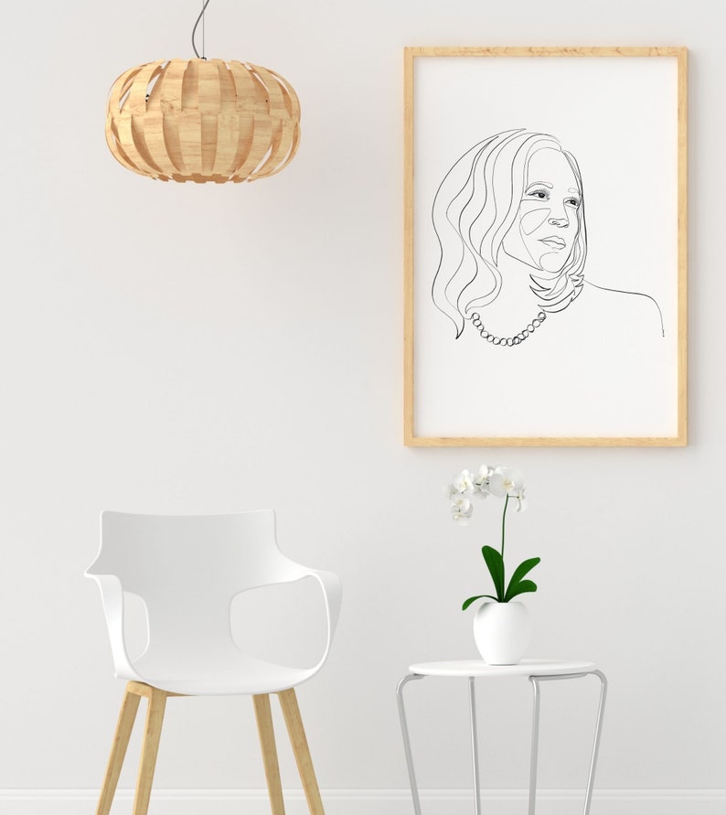 Kamala Kamala Harris Printable One Line Drawing Feminine - Etsy