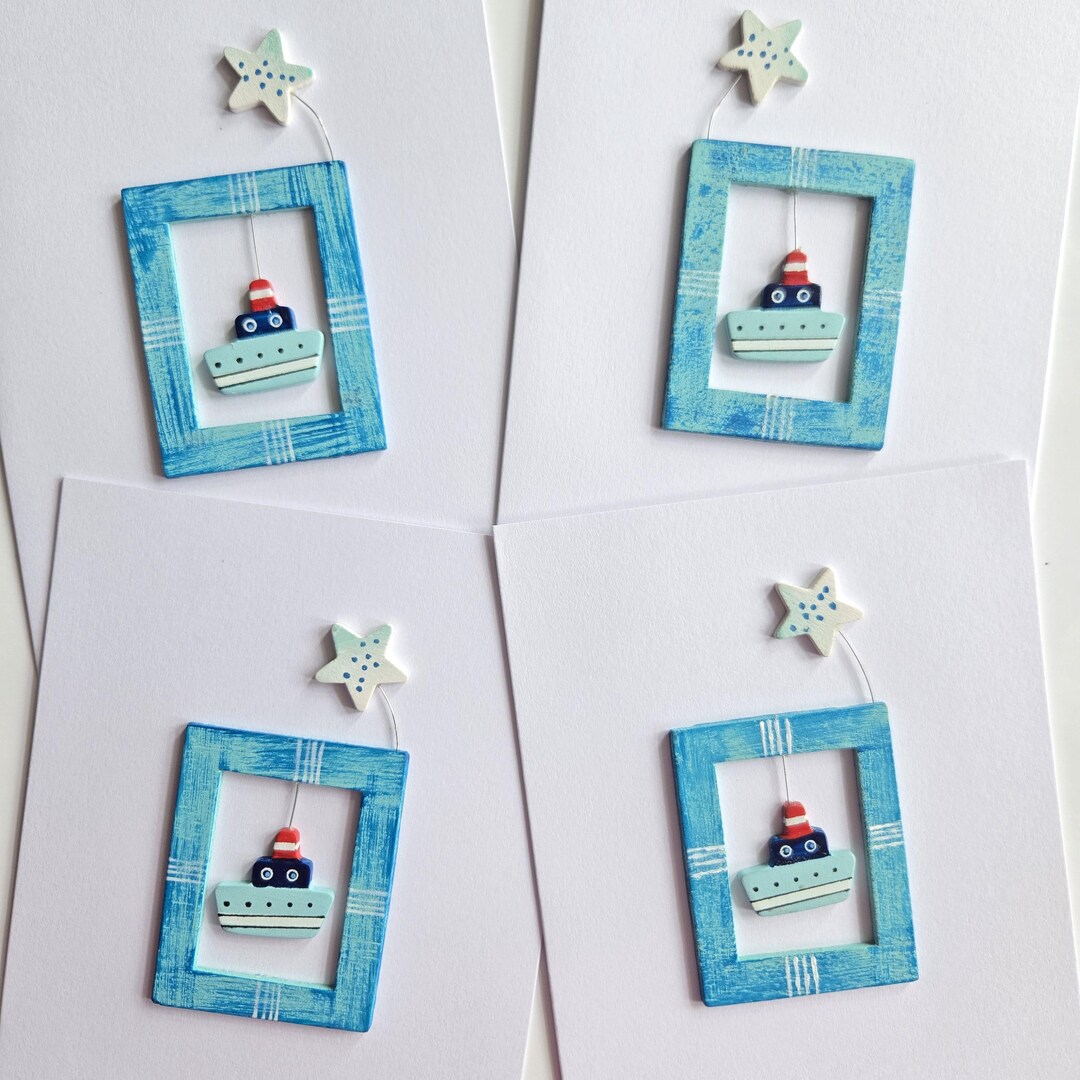 Boat Greetings Card, Sailor Card, Maritime Card, Coastal Card, Nautical ...
