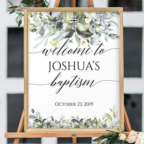 Baptism Welcome Sign Personalized Baptism Print Custom - Etsy