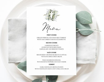 Baptismal Menu Template for First Communion Celebration. | Etsy