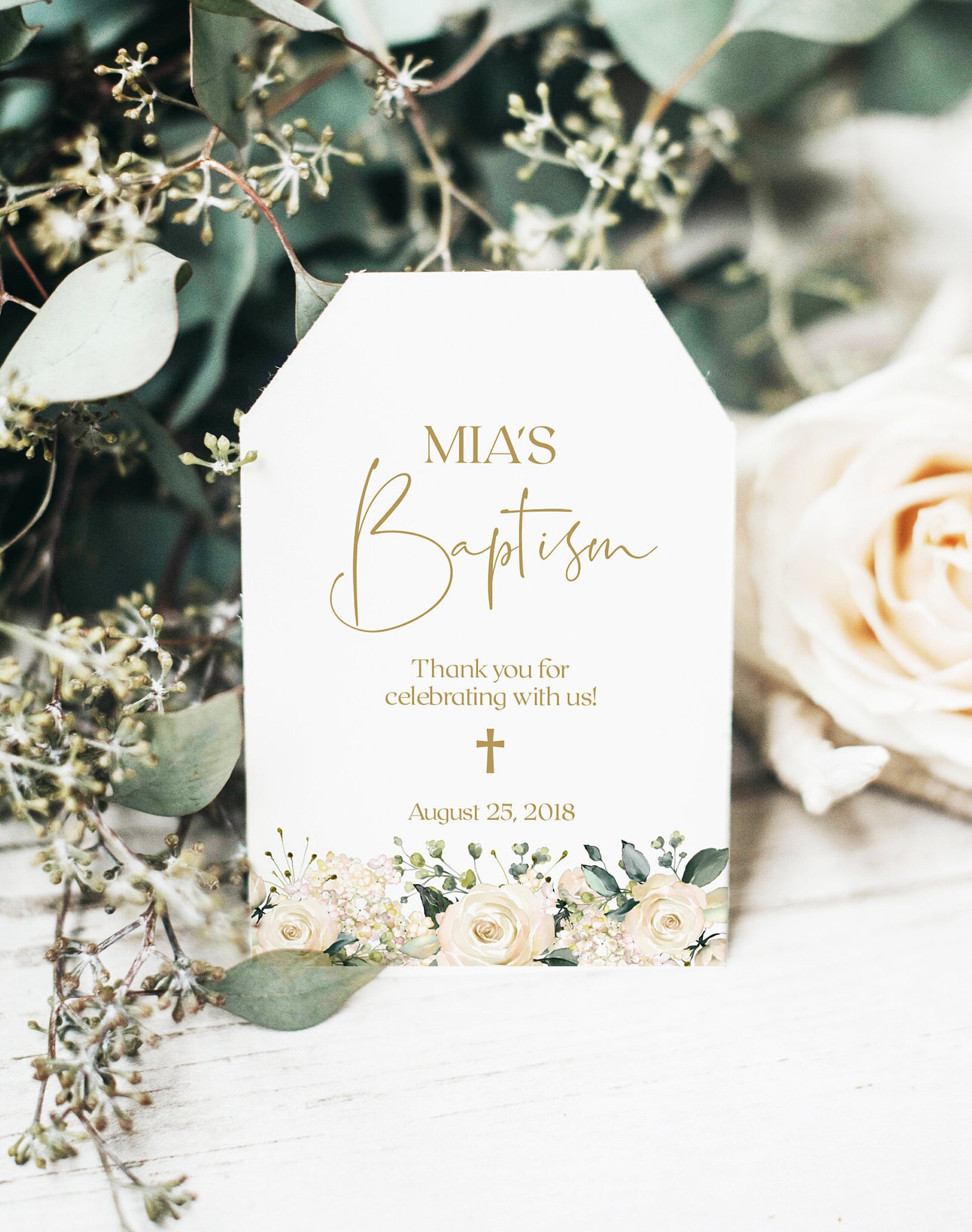 Baptism Favor Tags Printable Baptism Favor Tags Girl Baptism | Etsy