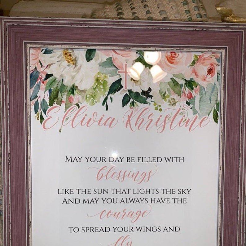 Printable Baptism Blessing Sign Christening Message Baptism - Etsy
