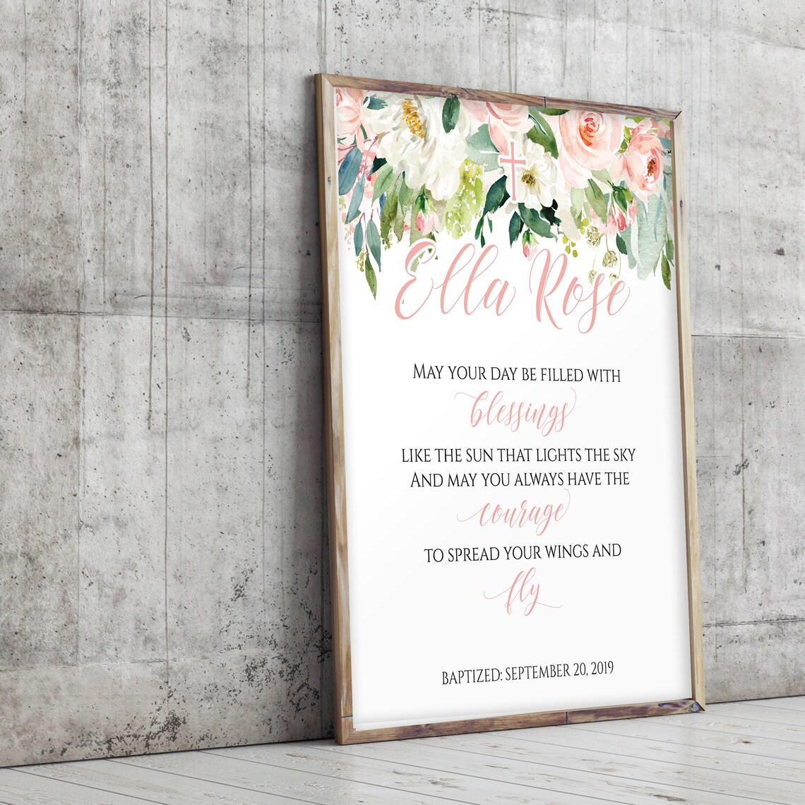 Printable Baptism Blessing Sign Christening Message Baptism | Etsy