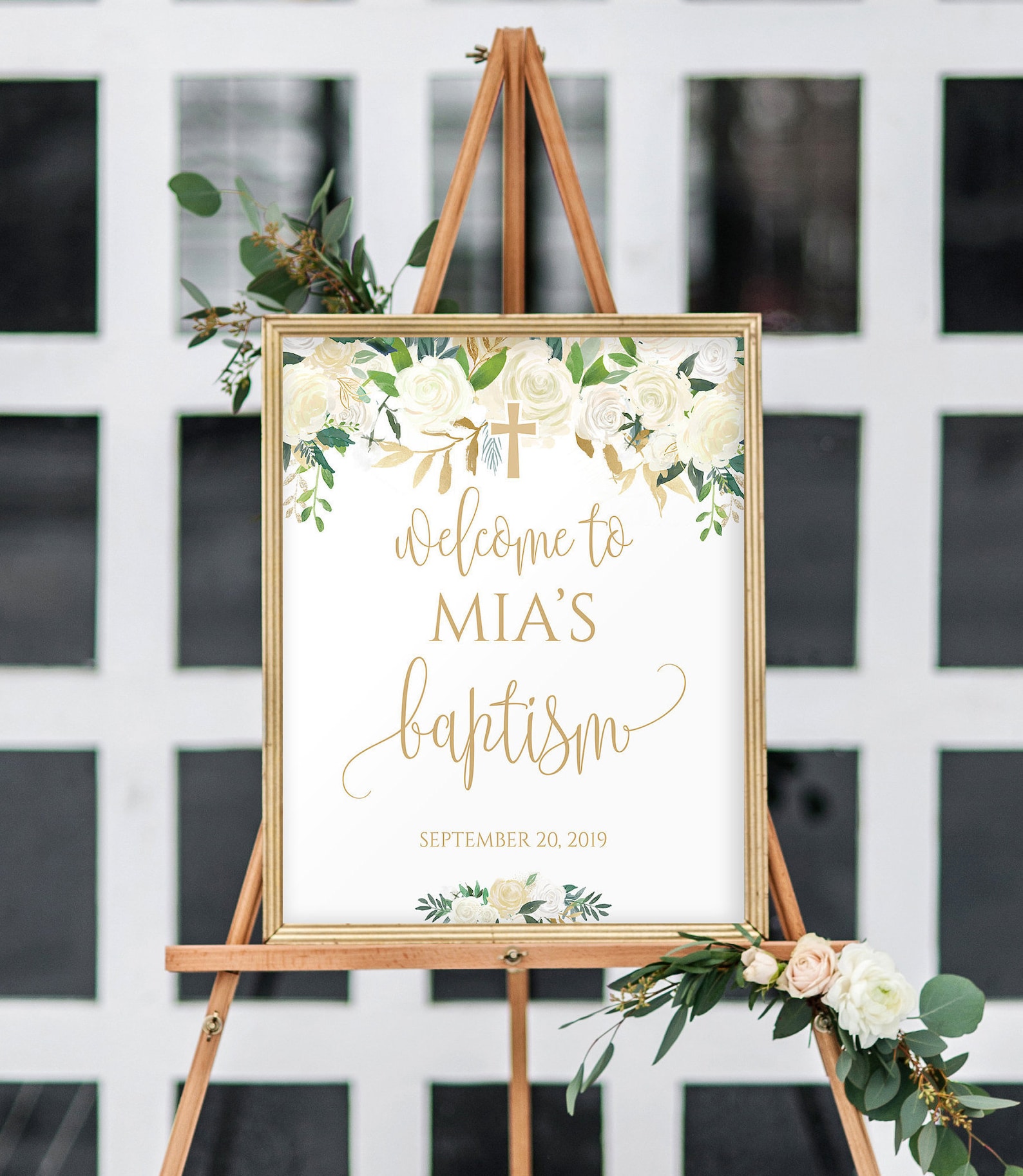 Baptism Welcome Sign, Personalized Baptism Print, Custom Baptism Sign ...