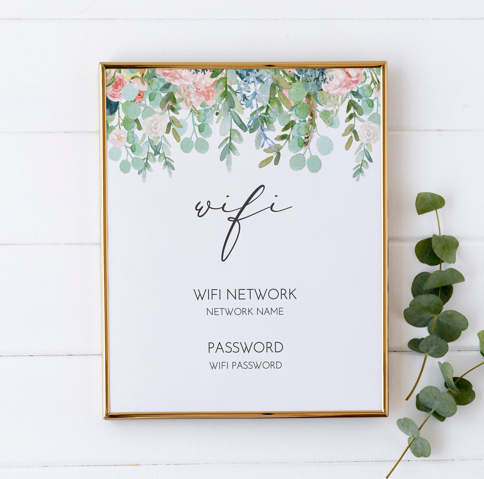 Wifi Password Sign Template in 3 Sizes Wifi Sign Guest Room - Etsy