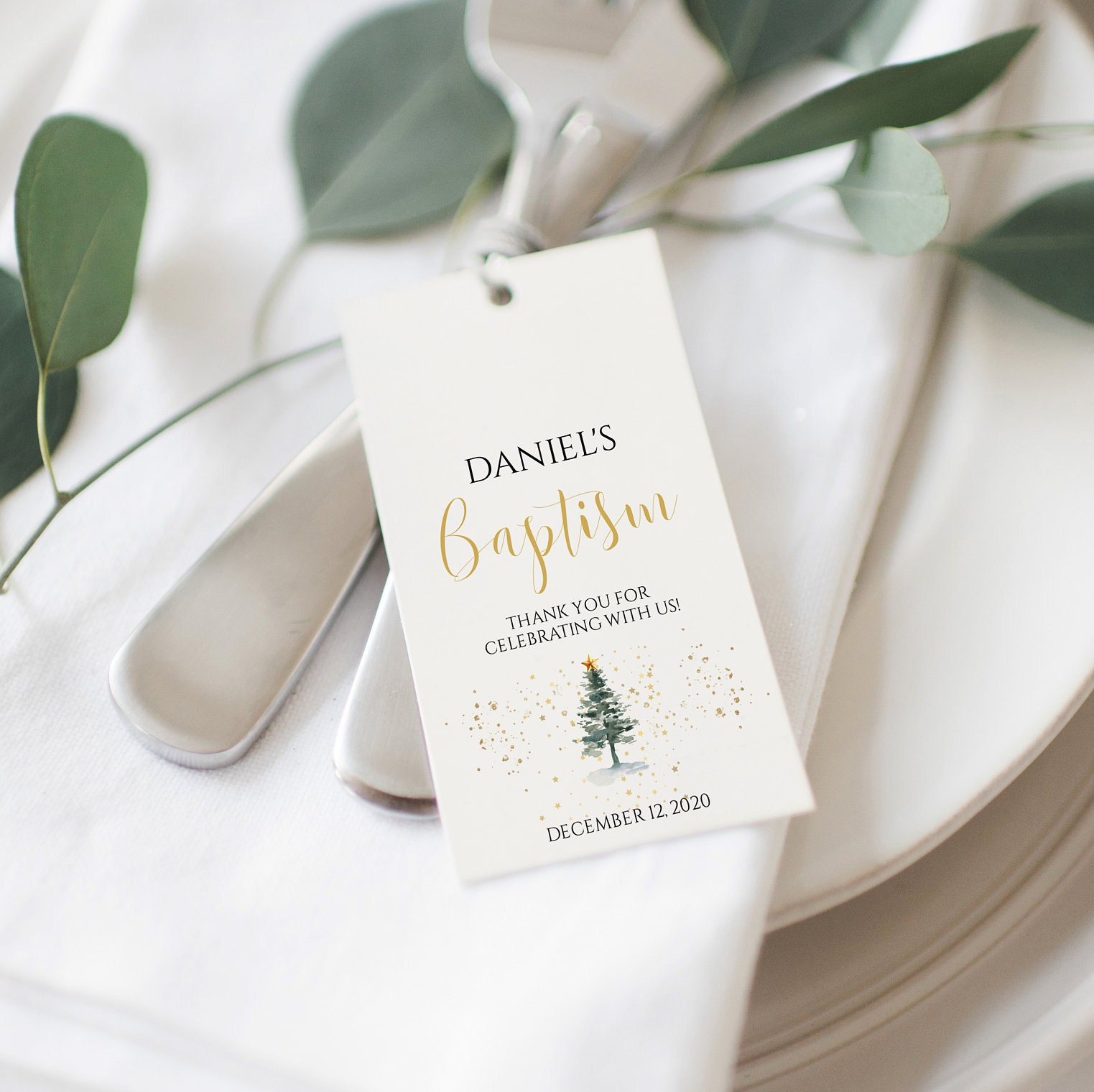 Round Favor Tags Template, Baptism Favor Tags Printable, Baptism Favor ...