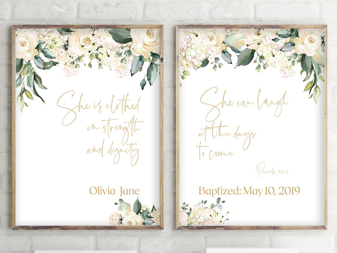 Scripture Wall Art, Christian Wall Art, Goddaughter Gift, Bible Verse ...