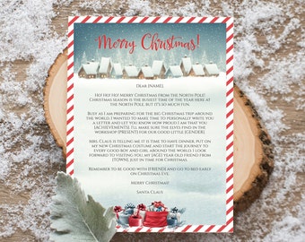 Official Santa Letter Printable PDF | Christmas Letter, Santa Letter ...