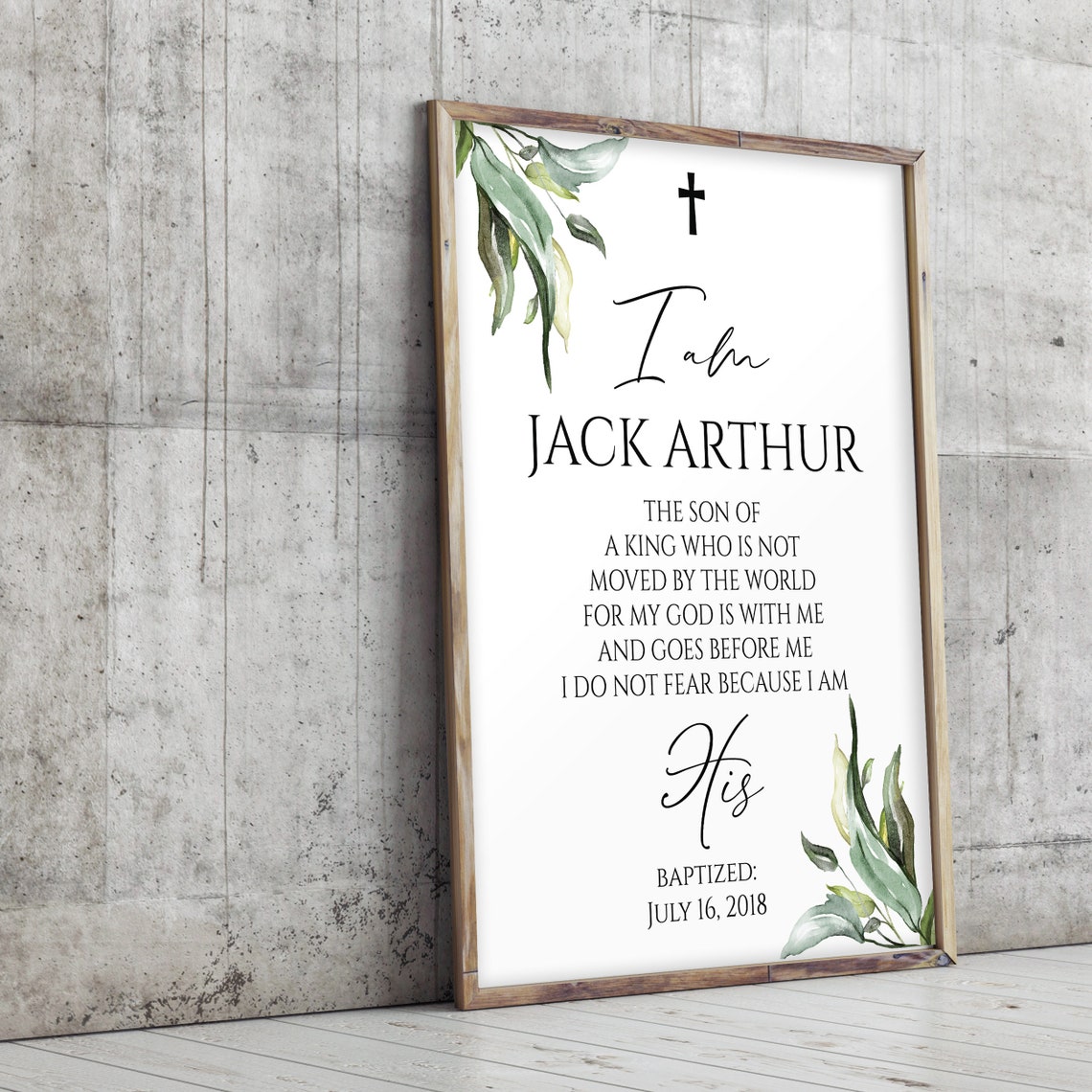 Baptism Gift Boy, Baptism Printable Sign, Personalized Baptism Gift ...