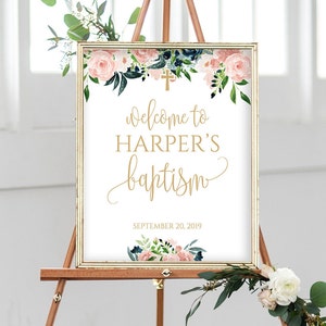 Baptism Welcome Sign, Baptism Decoration, Christening Sign, Baptism ...
