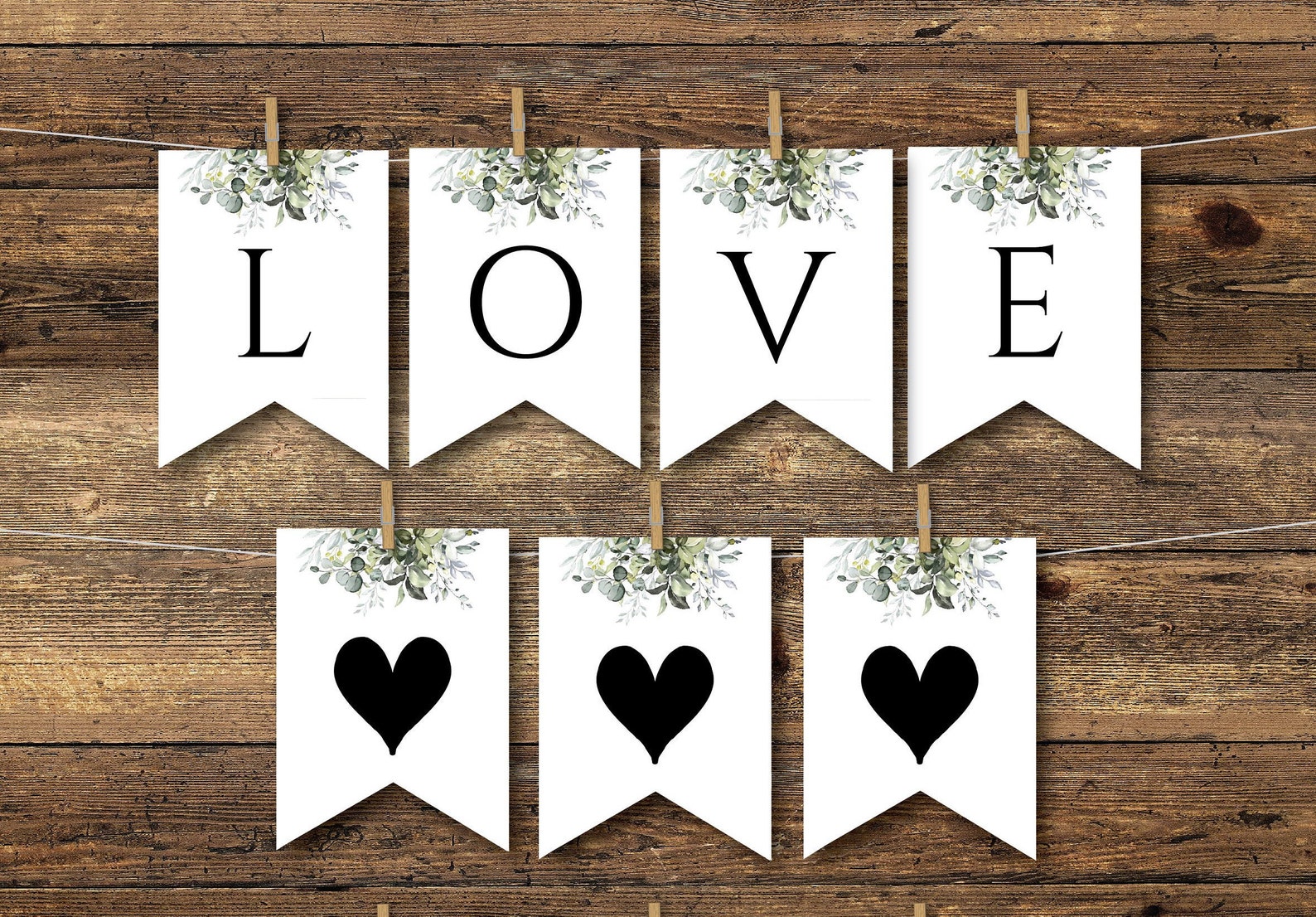 Printable Banner Letters Banner Letters Printable Greenery - Etsy