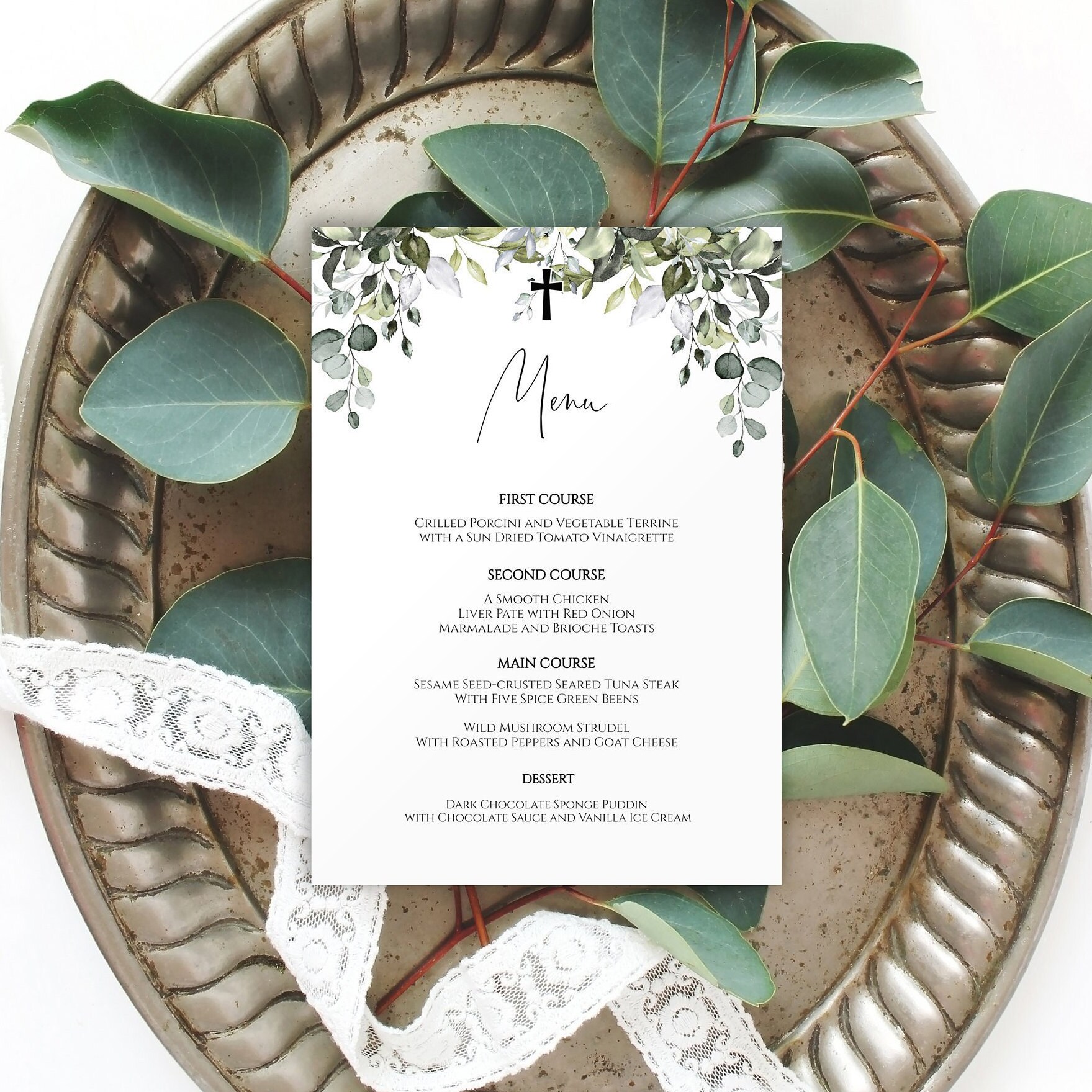 Baptism Menu Christening Menu First Communion Menu Digital | Etsy